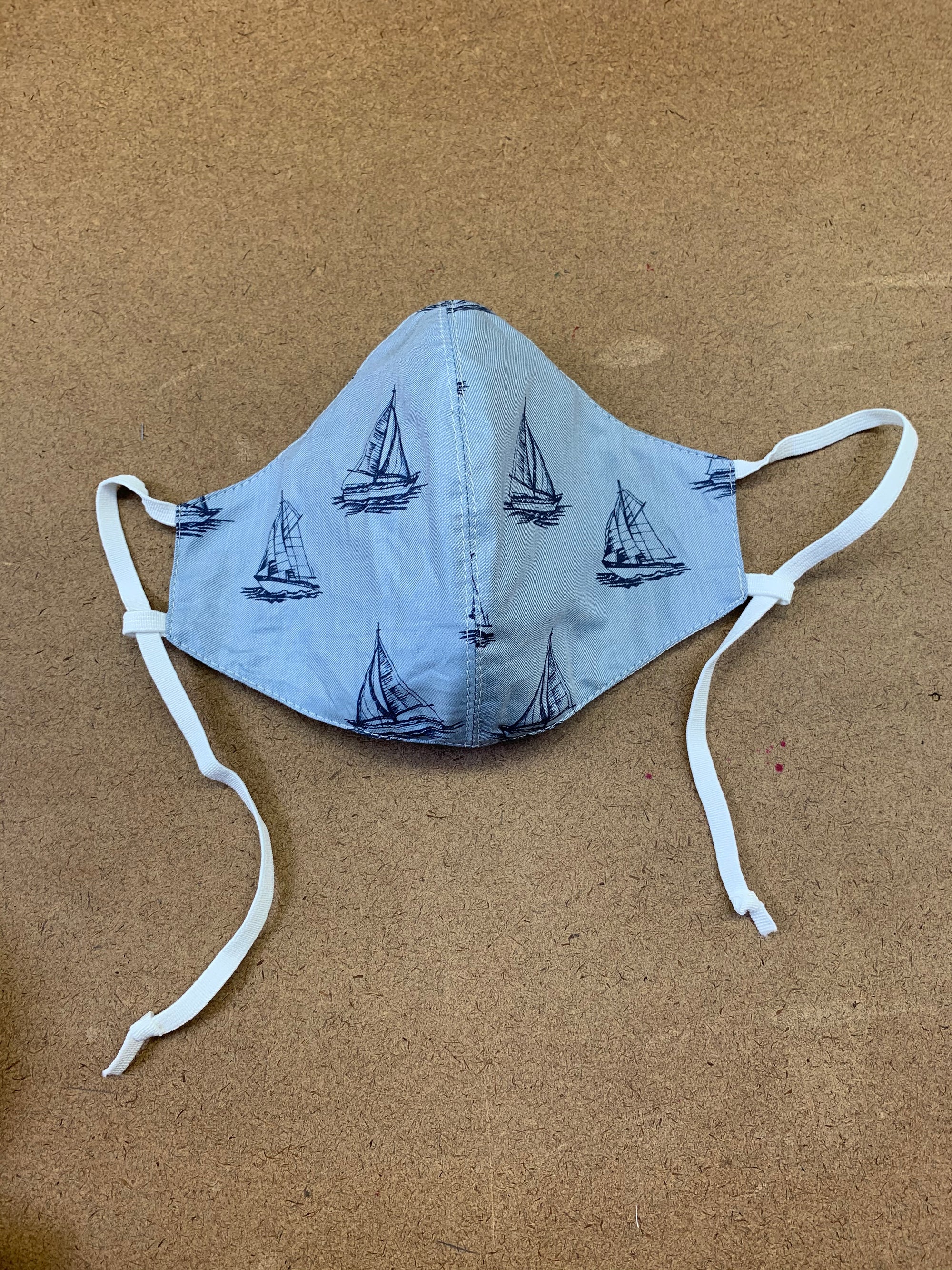 Boats Blue Chambray Face Mask - NoVirGuard™ Mask - FIBREHEAT®
