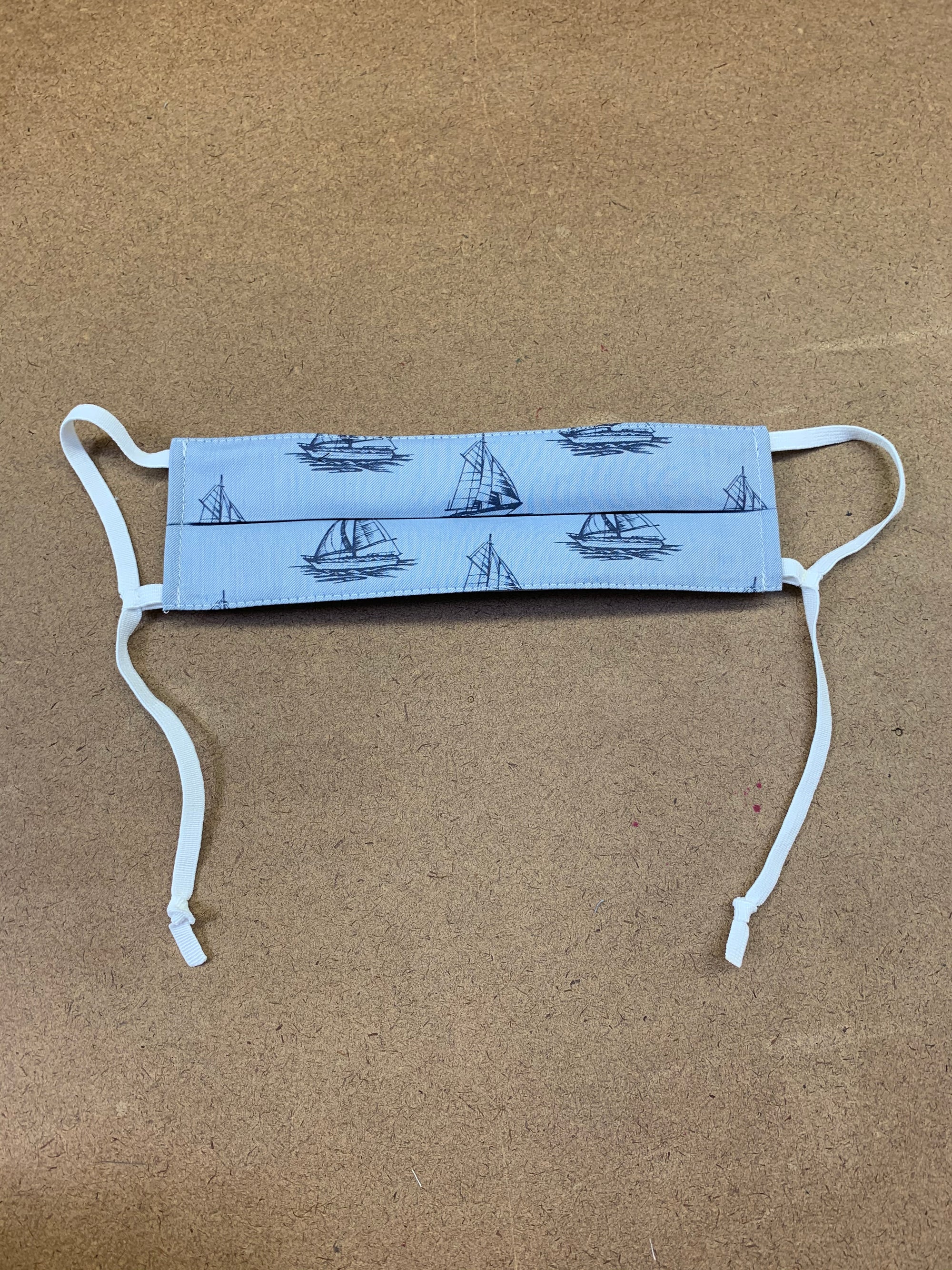 Boats Blue Chambray Face Mask - NoVirGuard™ Mask - FIBREHEAT®